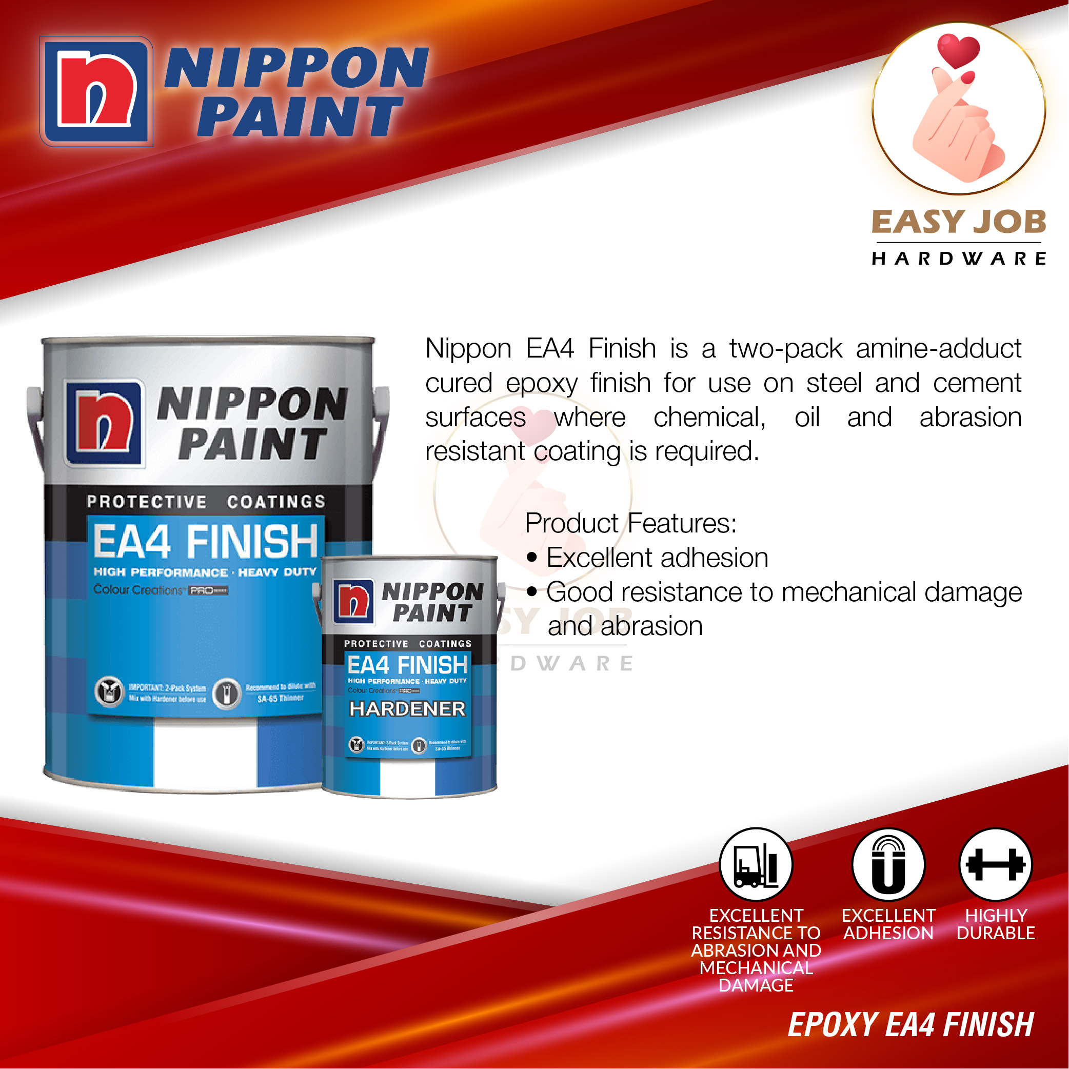 5 Liter EA4 Nippon Epoxy Floor Paint Epoxy Paint Cat Epoxy Expoxy Floor ...