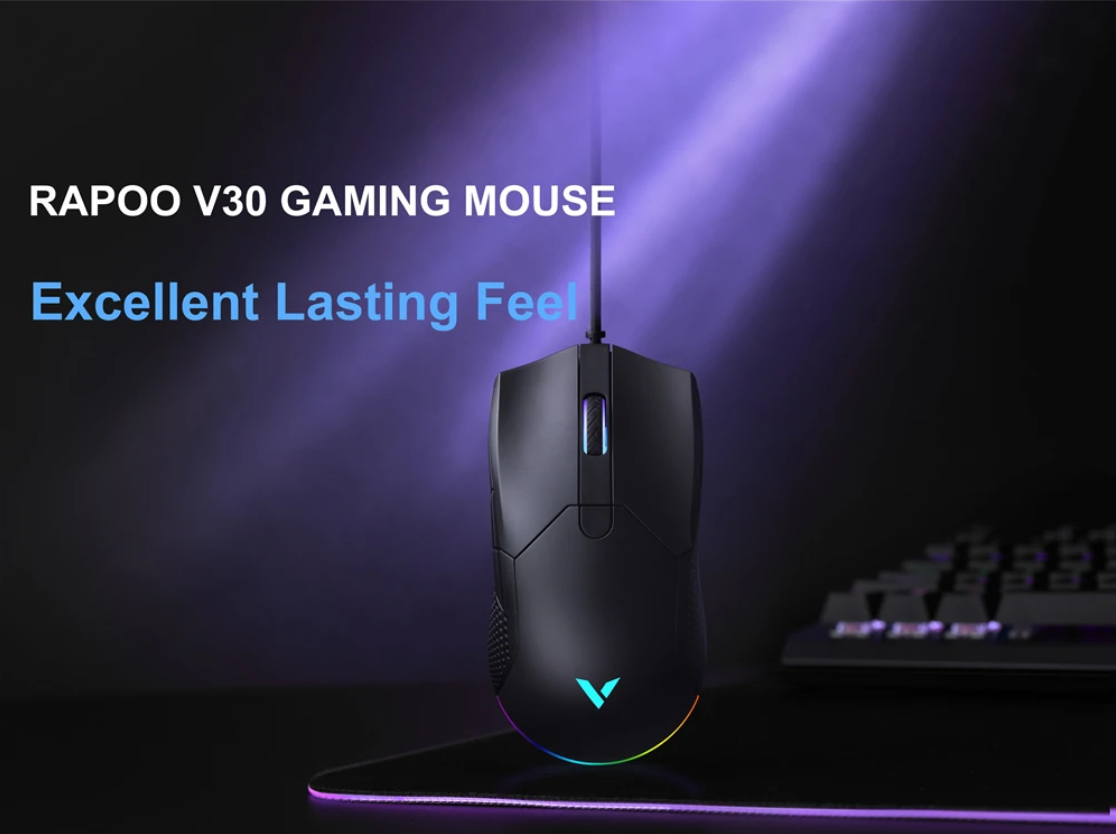 Rapoo V30 IR Optical Wired Gaming Mouse 3600DPI / RGB Lighting - 3 Years Warranty | Shopee Malaysia