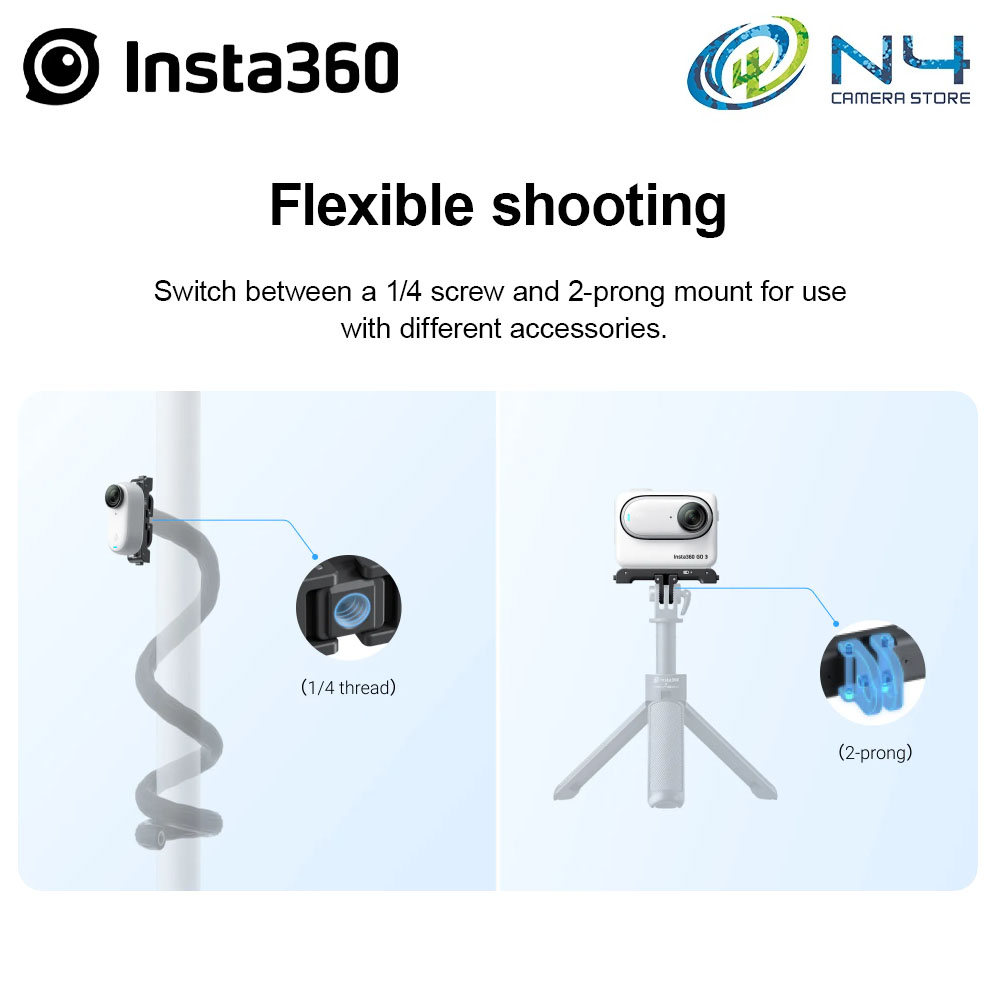 Insta360 Go 3 Magnetic Quick Release Base Adapter /4 Screw Aluminum ...