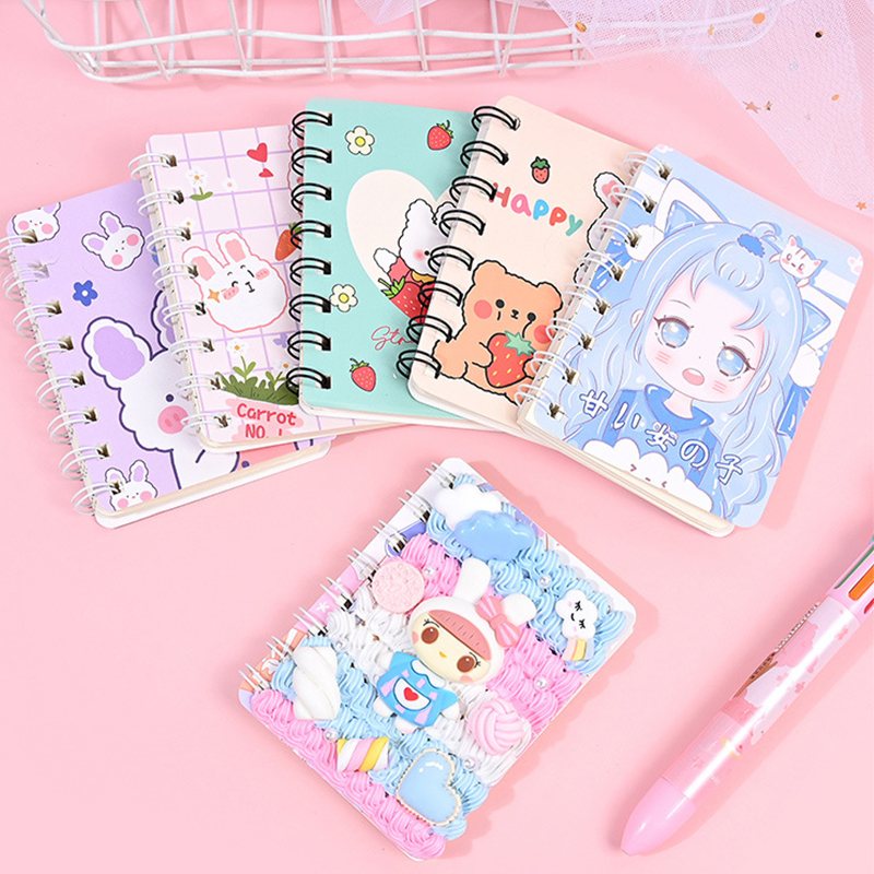 𝟭𝟲𝟬 𝗣𝗔𝗚𝗘 》Cute Cartoon Mini Notebook Portable Memo Note Book Notepad ...