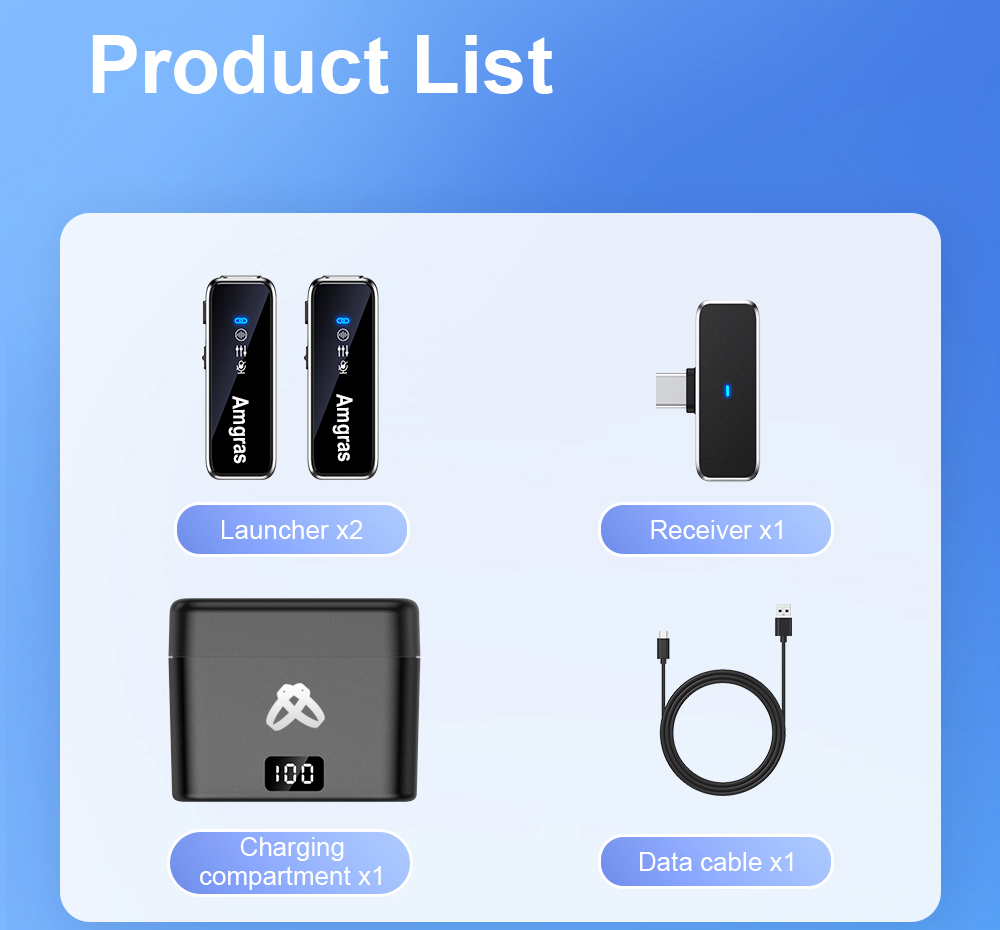 Amgras SoundMeta III Pro ANC Wireless Lavalier Microphone With ANC ...