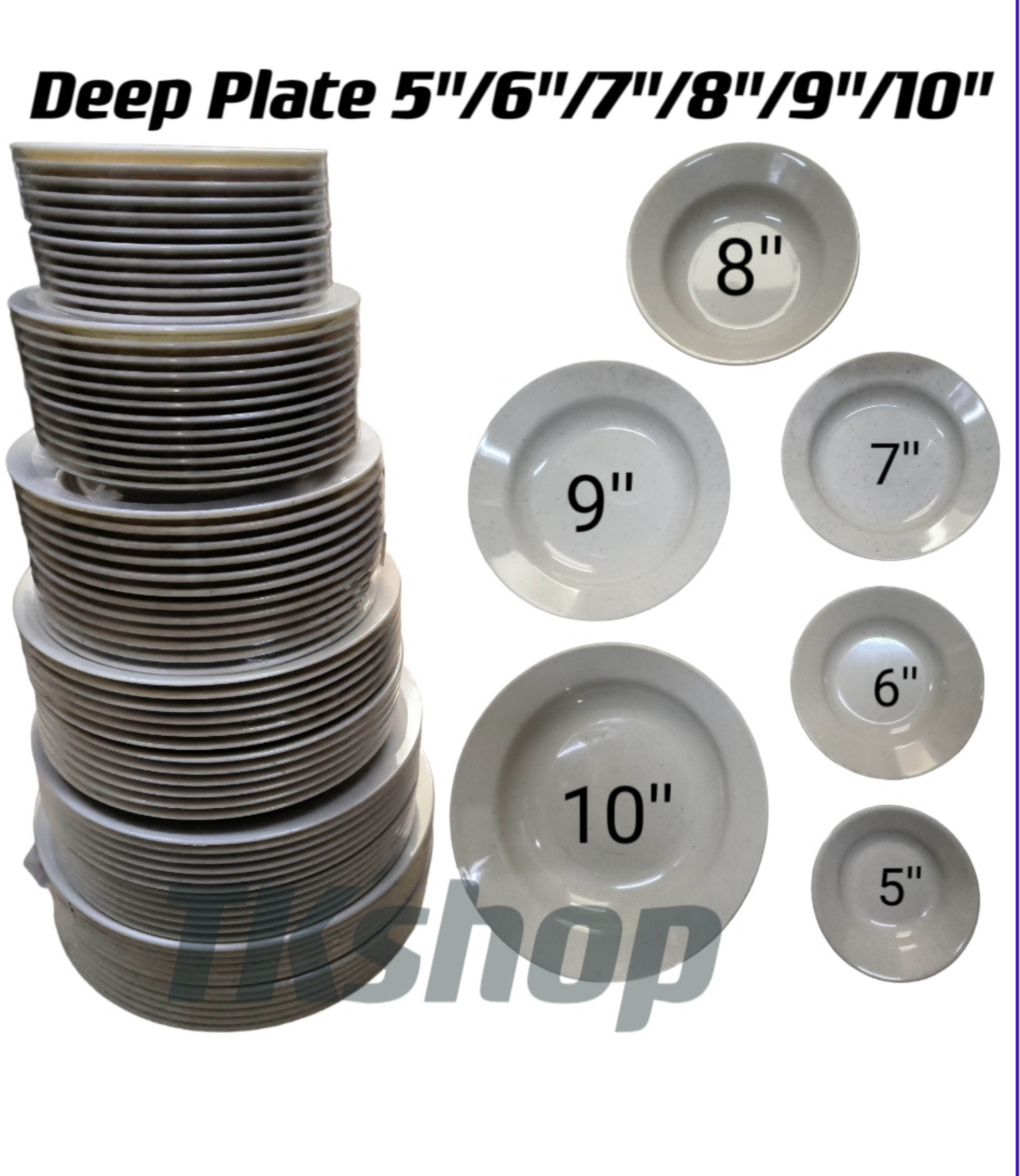G-Ware AS Plastic Deep Plate / Pinggan Plastic Restoran Home Use (6pcs ...