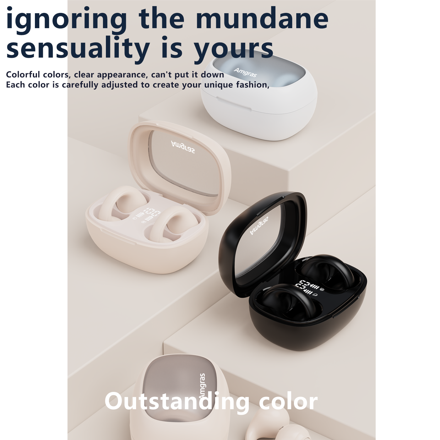 Amgras Spacebuds Ⅱ Pro Bone Conduction Earbuds Earphone Bluetooth ...