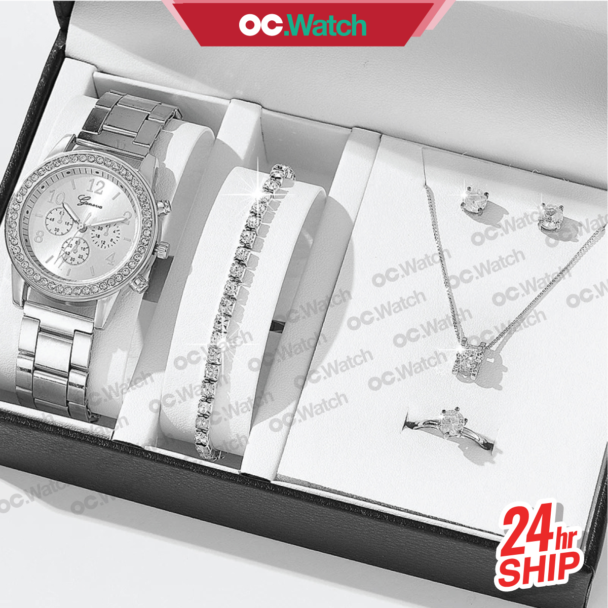 OCwatch Jam Tangan Wanita Perempuan Diamond Berlian Set Fashion Luxury ...