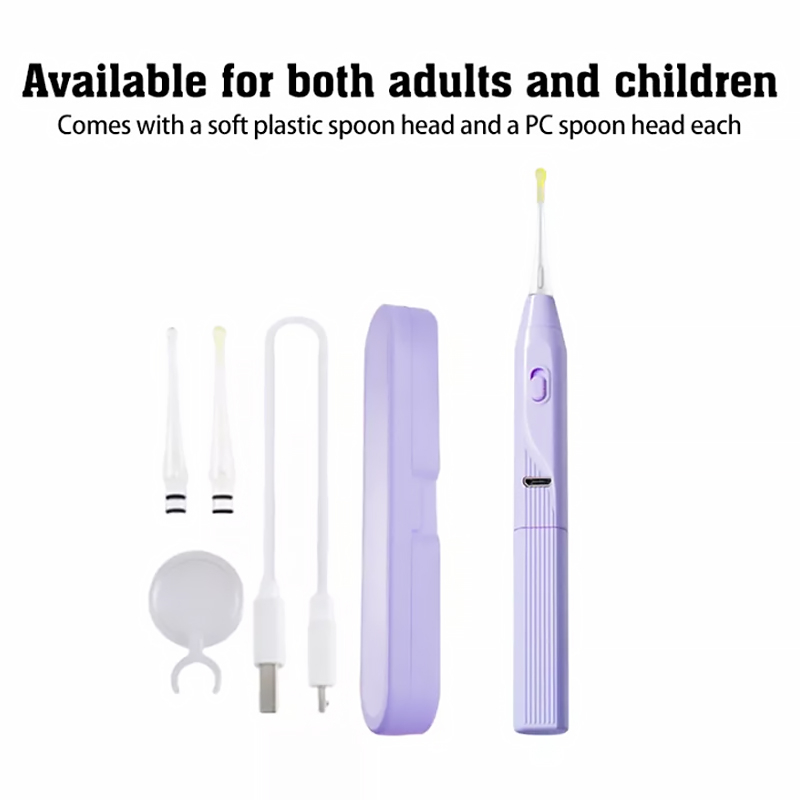 𝗖𝗔𝗡𝗔𝗟 𝗣𝗥𝗢𝗧𝗘𝗖𝗧𝗜𝗢𝗡》Rechargeable Luminous LED Ear Pick Soft Silicone Ear ...