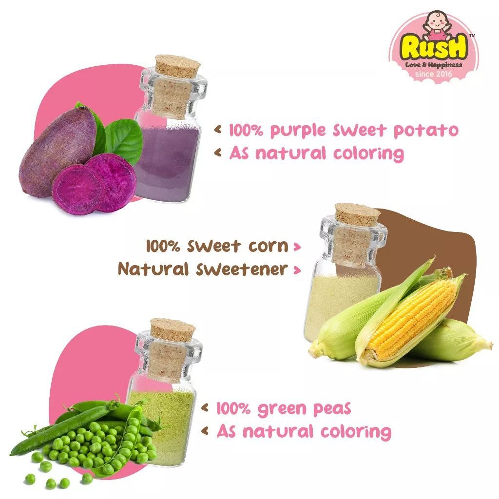 RUSH BABY SEASONING POWDER Serbuk Perasa Semulajadi Makanan Bayi ...