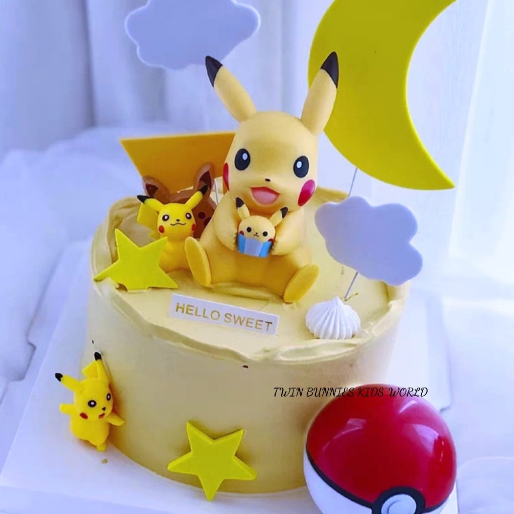 TB Pika Cake Topper Pokemon Toys Pikachu Cake Topper Kids birthday ...