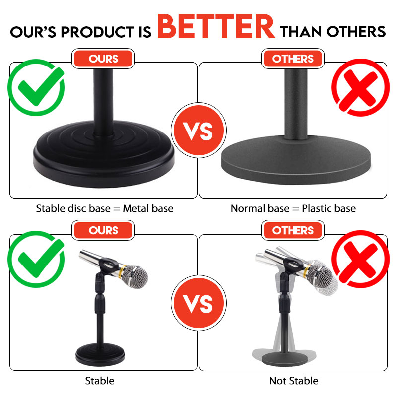 𝗥𝗘𝗧𝗥𝗔𝗖𝗧𝗔𝗕𝗟𝗘 》 Mic Microphone Stand Holder Live Recording Stream WS858 ...