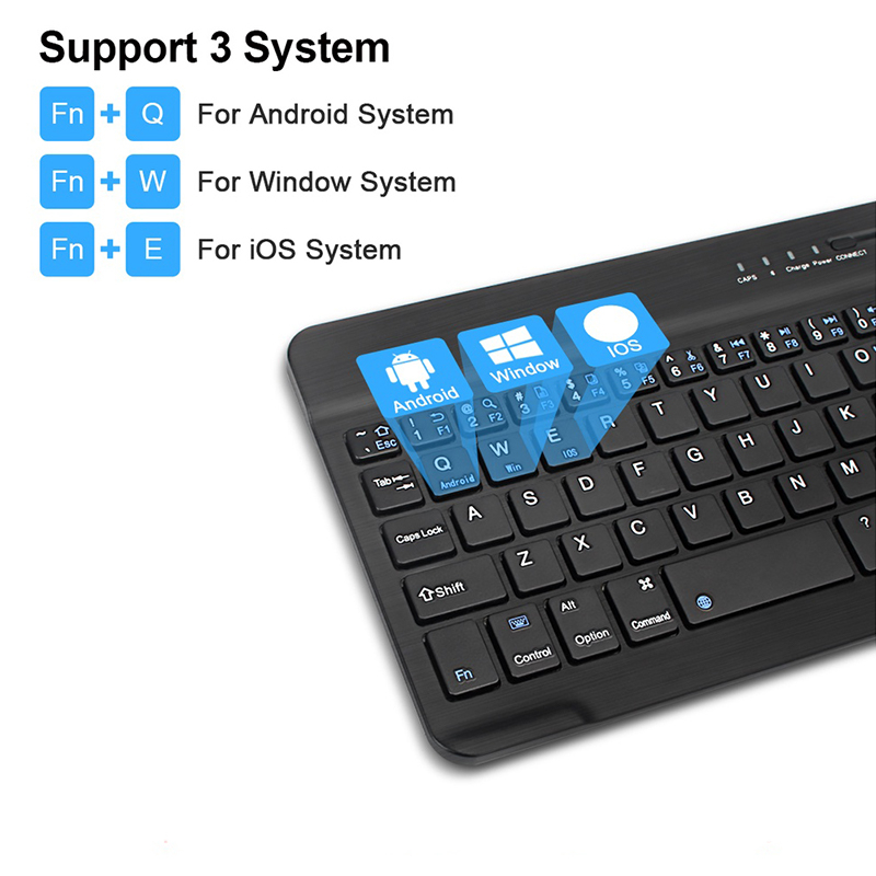 𝗡𝗢𝗜𝗦𝗘 𝗥𝗘𝗗𝗨𝗖𝗘𝗗 》Rechargeable 7 / 10 Inch Wireless Bluetooth Keyboard ...