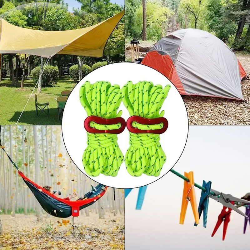 𝗡𝗢𝗧 𝗘𝗔𝗦𝗬 𝗗𝗘𝗙𝗢𝗥𝗠 》4 Meter Reflective Paracord Rope Camping Tent Wind ...
