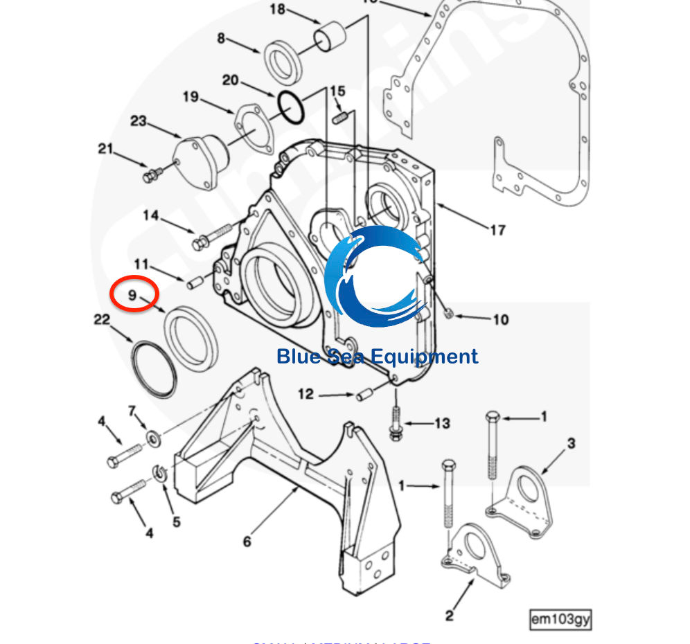 Original Front Crankshaft Oil Seal for Cummins NTA855 - 3020183 Diesel ...