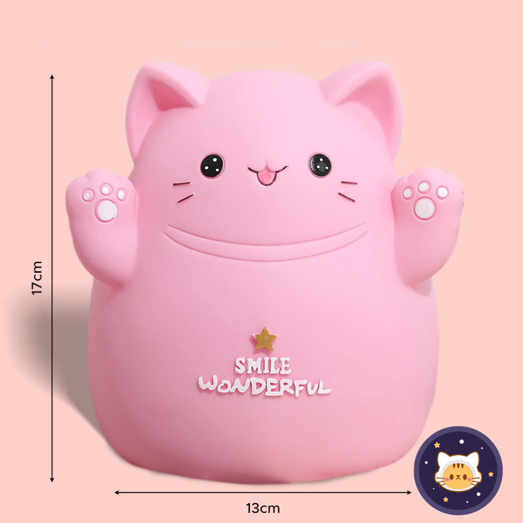 OYEN PLANET Tabung Duit Besar Kucing Piggy Bank Celengan Big Cat Coin ...