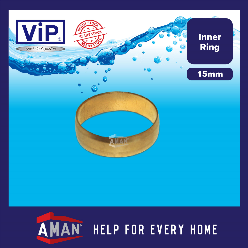 ViP Compression Brass Pipe Fitting Inner Ring Brass Fittings Paip ...