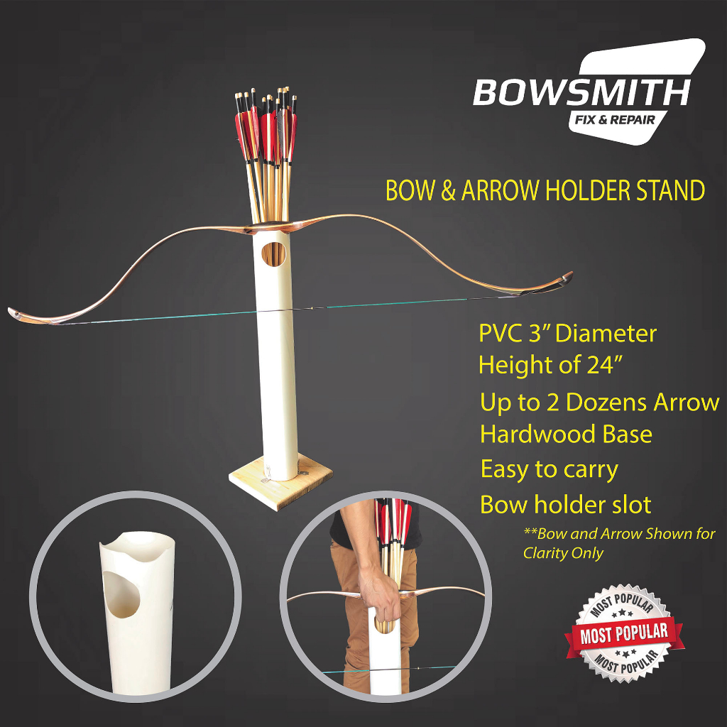 Bow And Arrow Stand Holder 2ft Height Up to 2 Dozens Arrow by Arrouha ...