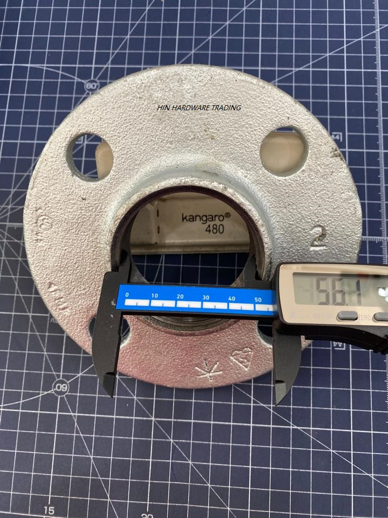 50mm ( 2" ) Galvanized Iron ( GI ) Round Flange (T/E) HOLE : 4 GIFLG050 ...