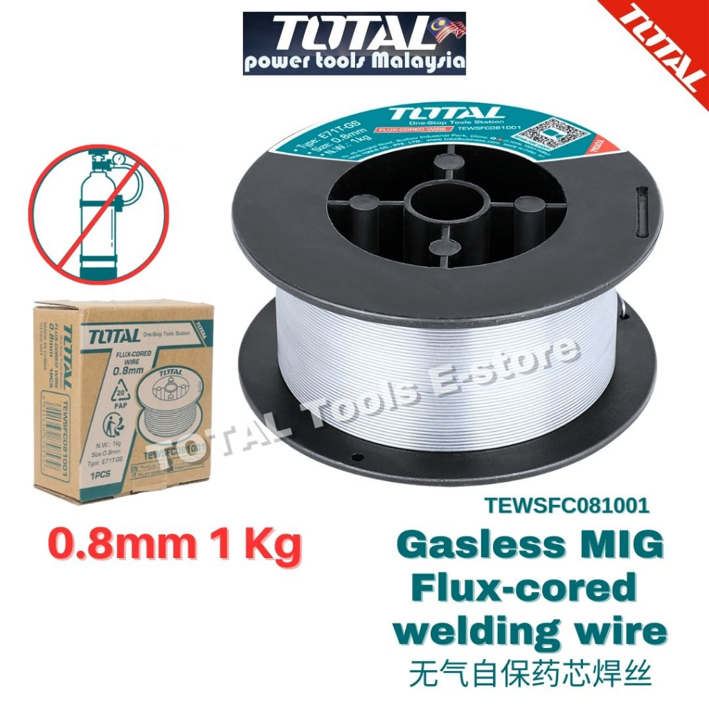 TOTAL MIG Welding Gasless Flux-cored welding wire 0.8mm x 1 Kg 无气自保药芯焊丝 ...