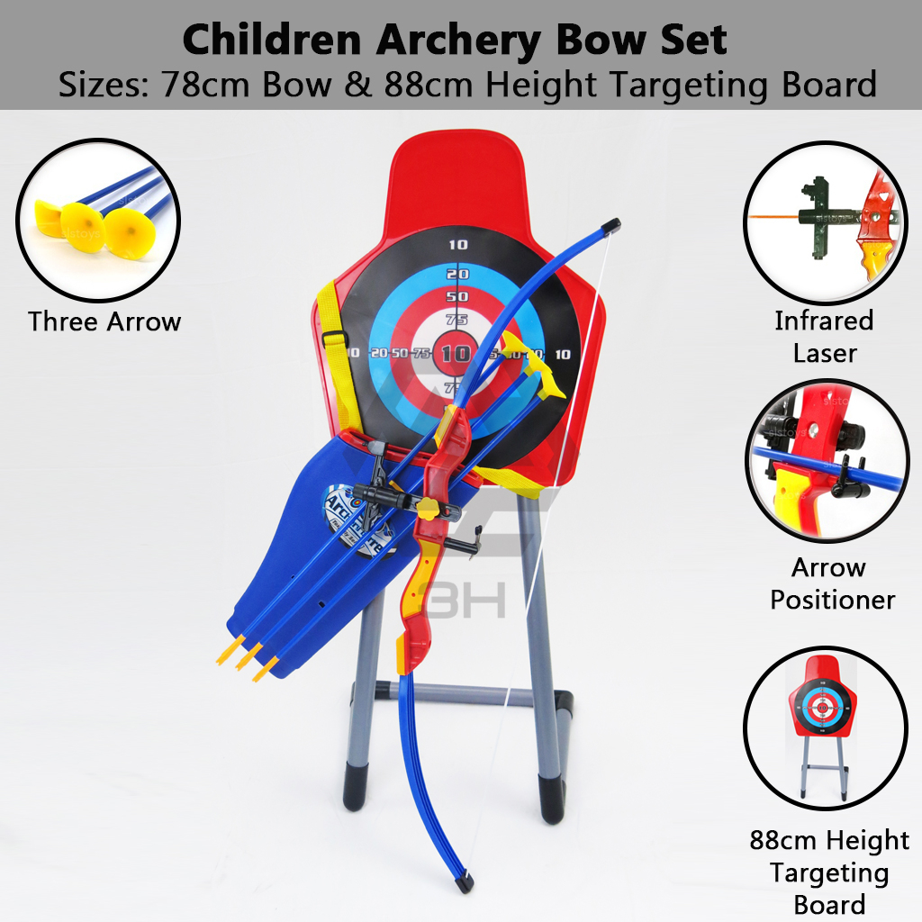 3H Set Busur Memanah Mainan Untuk Kanak-Kanak/ Archery Bow Set Children ...