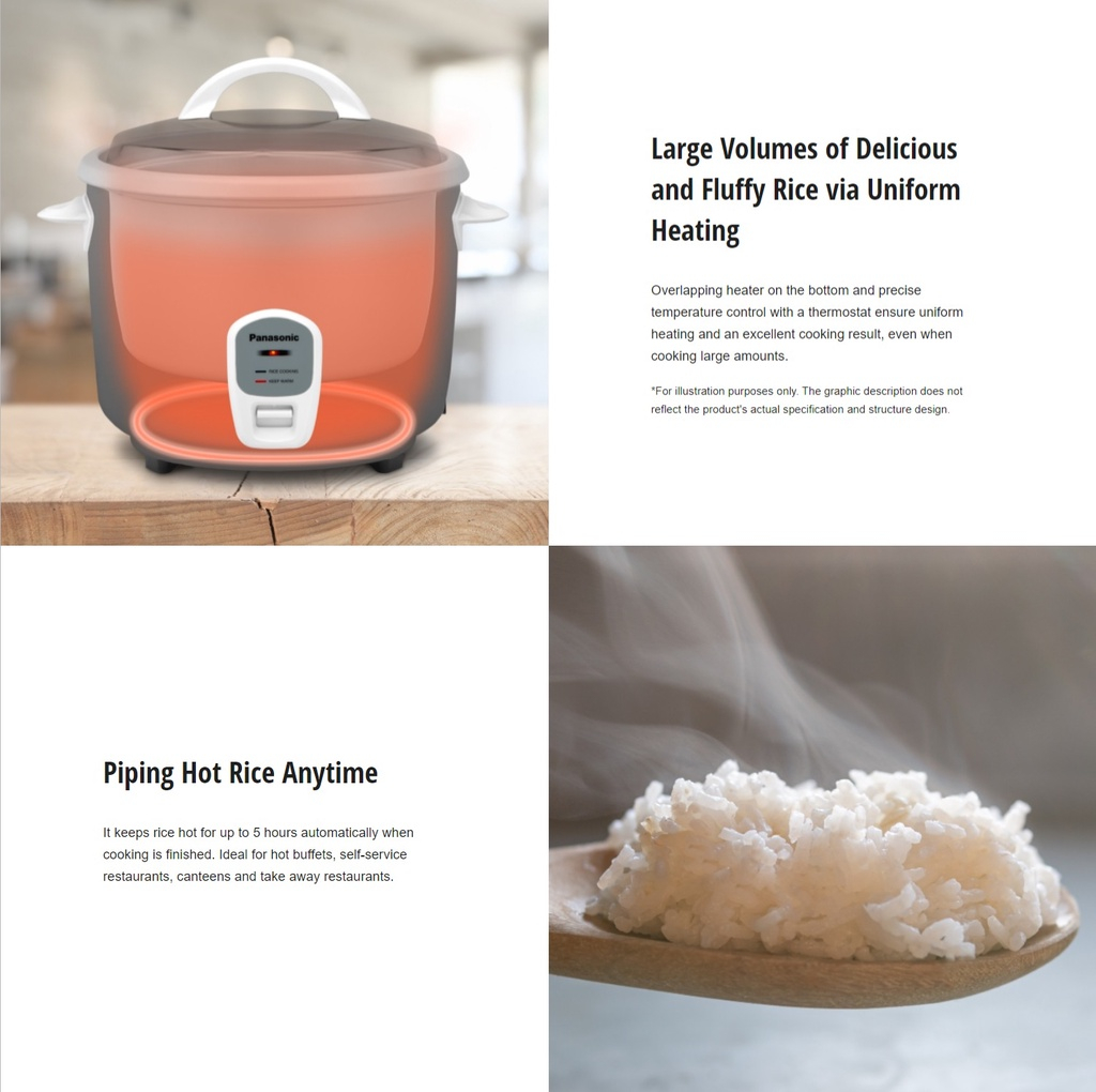 Panasonic Rice Cooker 2.8L SR-E28A Periuk Nasi SRE28A SR-E28 SR-E28WSKN ...