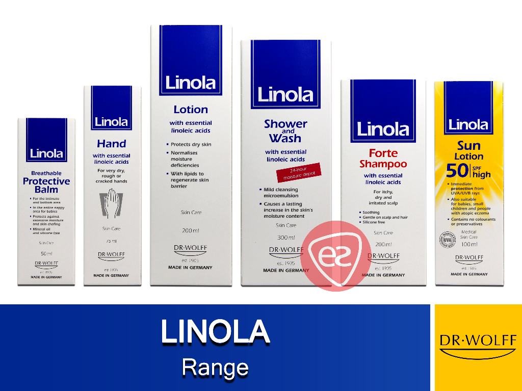 LINOLA SHOWER & WASH (DUSCH UND WASCH) 300ML WITH ESSENTIAL LINOLEIC ...