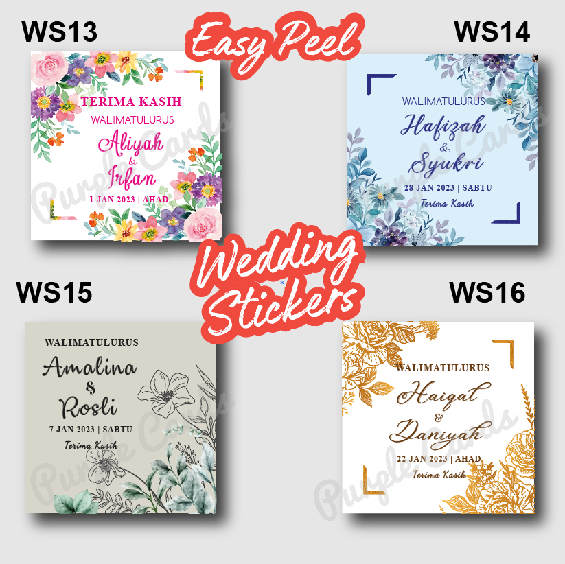 Wedding Sticker Printing / Kahwin / Label Print / Door gift / Tunang ...