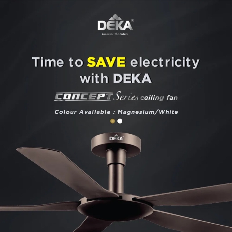 Deka Concept 1 Ceiling Fan 5 Blade with Remote Control (56”) CONCEPT1 ...