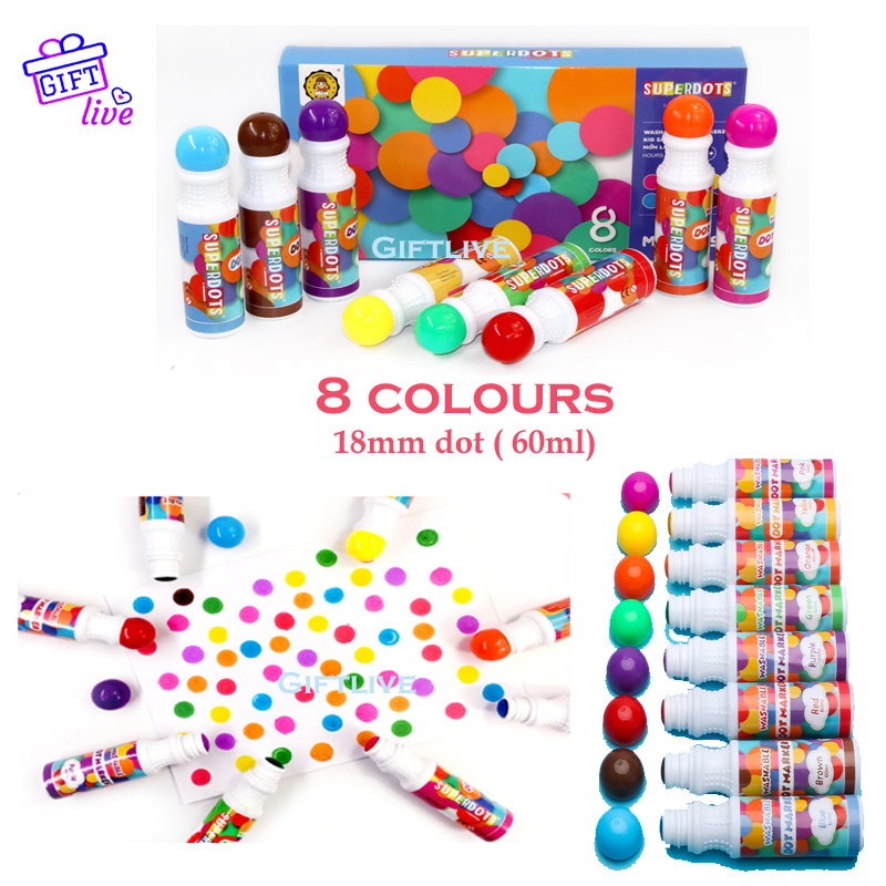 SUPERDOTS Art Dot markers Set 10 Colours Craft painting Art superdot ...