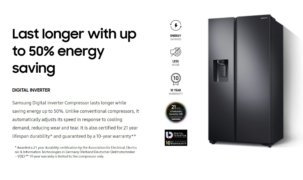 [Seller Delivery] Samsung 660L Inverter Side by Side Refrigerator ...