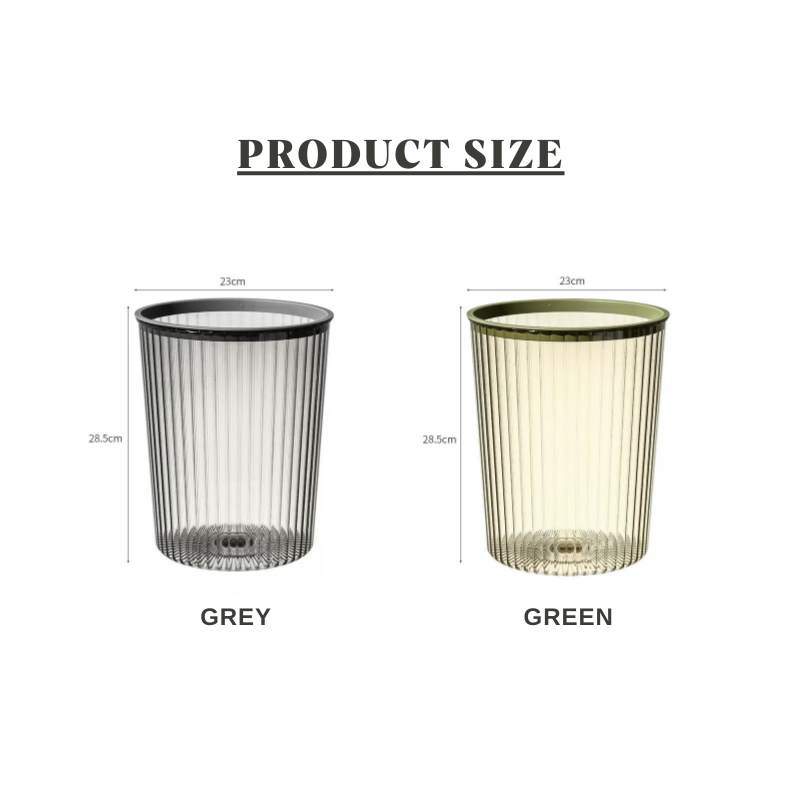 JD Home [Ready Stock] INS Style Transparent Pressure Ring Trash Can ...
