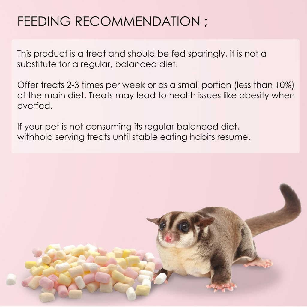 Lady Bird's Sugar Gilder Marshmallow Small Pet Snack 30g/50g | Shopee ...