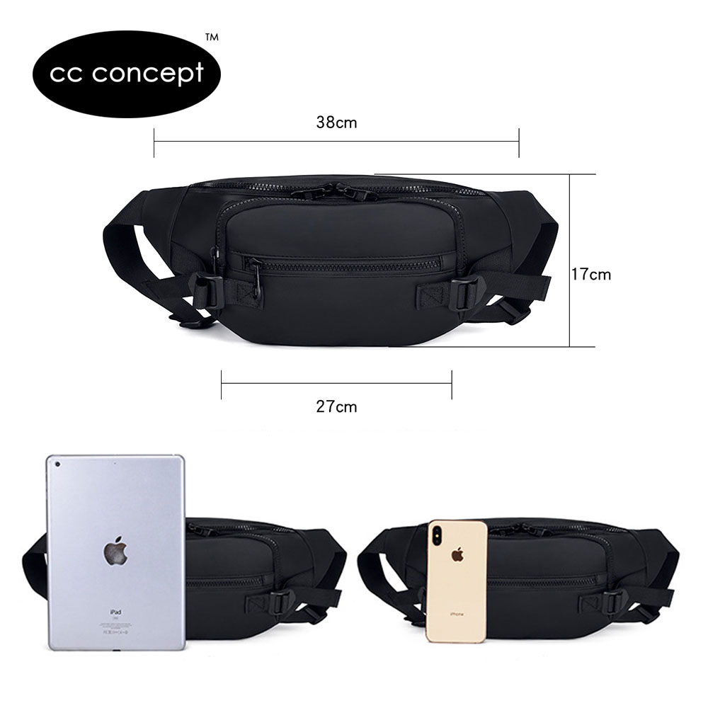 CC CONCEPT Waterproof Waist Bag Casual Men Bag Chest Bag Sling Bag ...