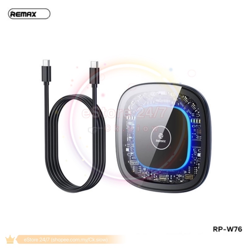 Remax RP W76 Walking Series 15W Clear Wireless Charger Fast Charging ...