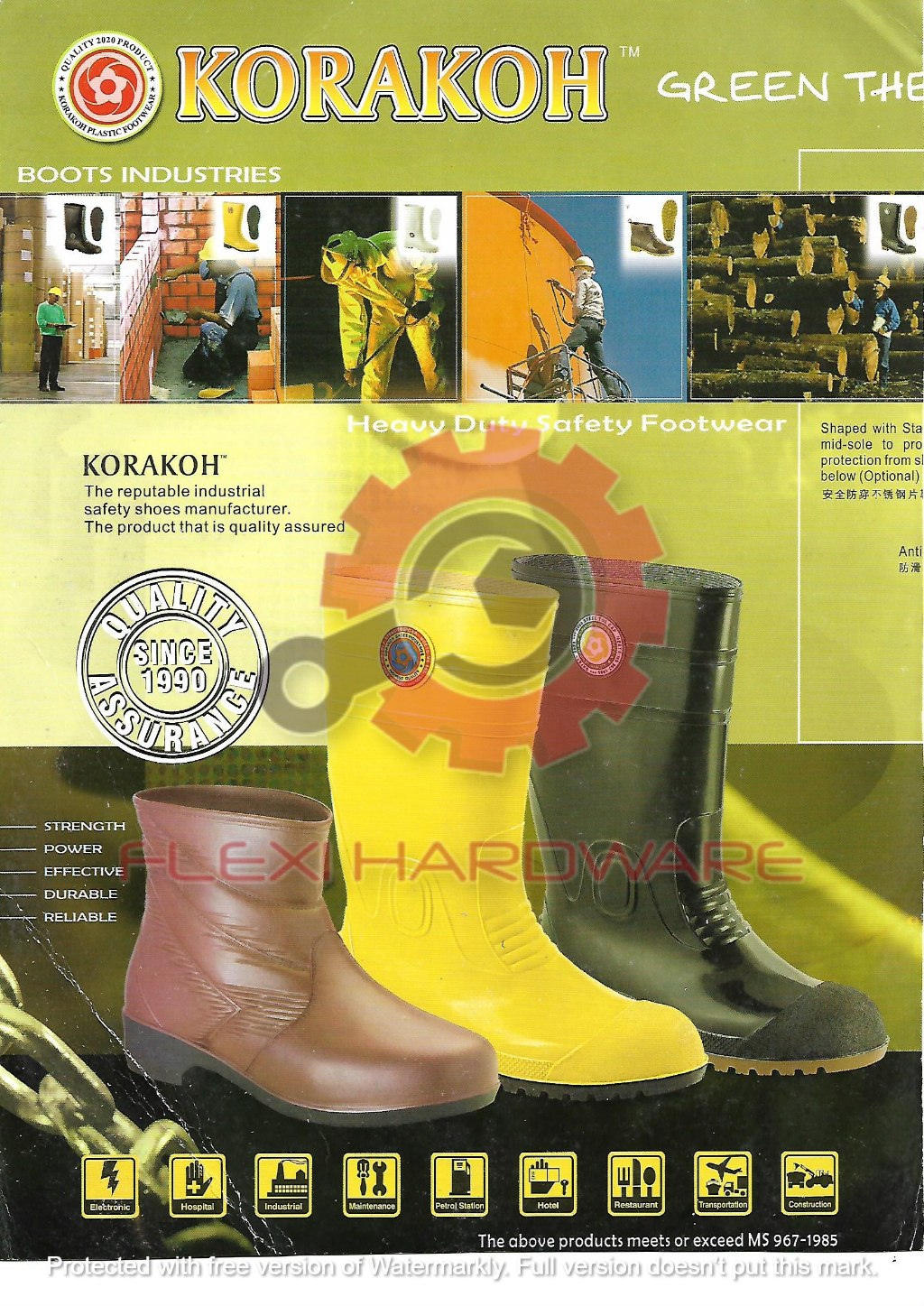 High Quality OSP Safety Rubber Boots With Steel Toe Cap and Mid Sole ...