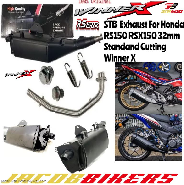 HONDA RS150 V1 V2 RSX150 WINNER X RSX Exhaust 32mm Standand Cutting new ...