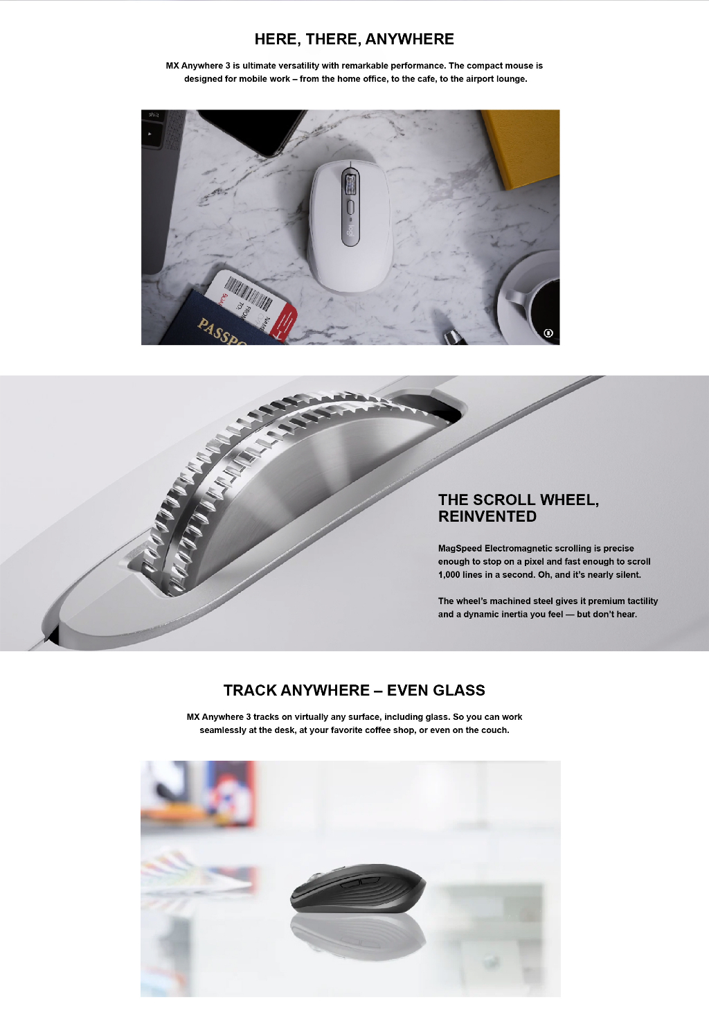 LOGITECH MX ANYWHERE 3 / 3S Wireless Mice with MAGSPEED Scrolling ...