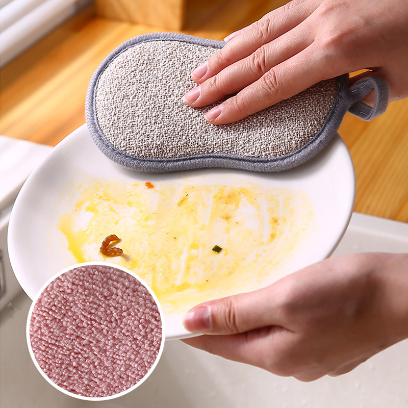 Multifunctional Double-Sided Magic Wipe Dish Cloth Sponge Wipe Kitchen ...