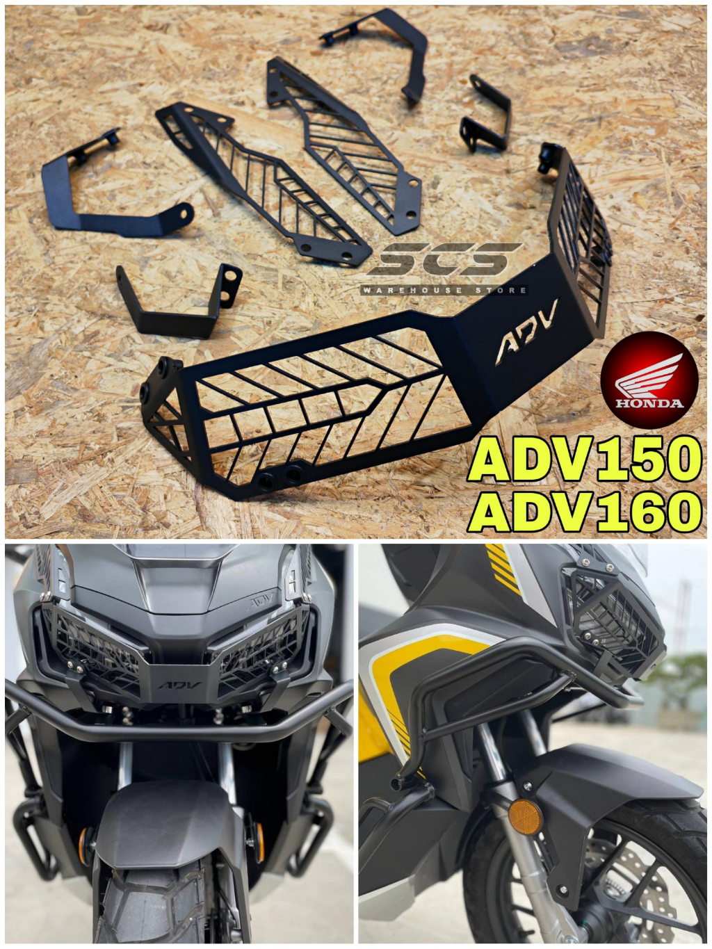 Head Lamp Guard Grille Honda ADV150 ADV160 Accessories Motor Head Light ...
