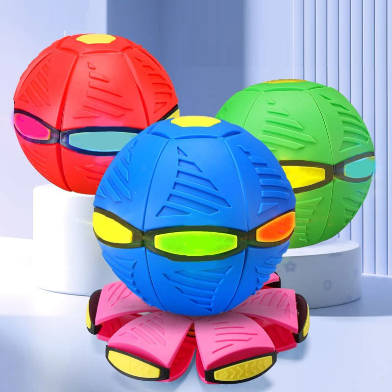 Magic Flying Saucer Ball UFO Flat Throw LED Disc Balls Children Outdoor ...