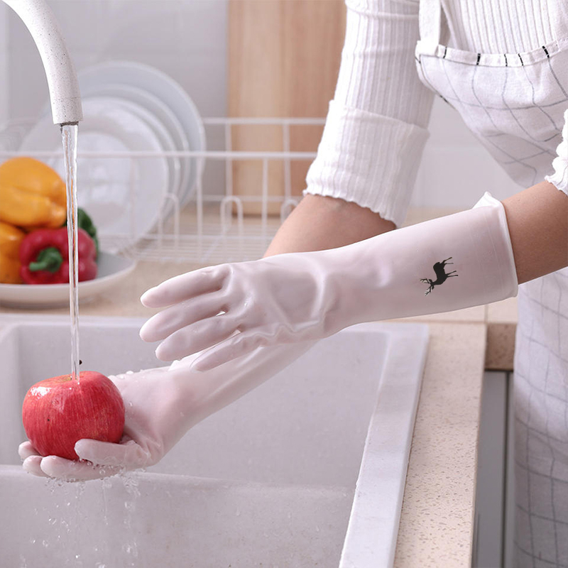 𝗖𝗛𝗘𝗠𝗜𝗖𝗔𝗟 𝗥𝗘𝗦𝗜𝗦𝗧𝗔𝗡𝗧 》Reusable Dishwashing Gloves Housekeeping Kitchen ...