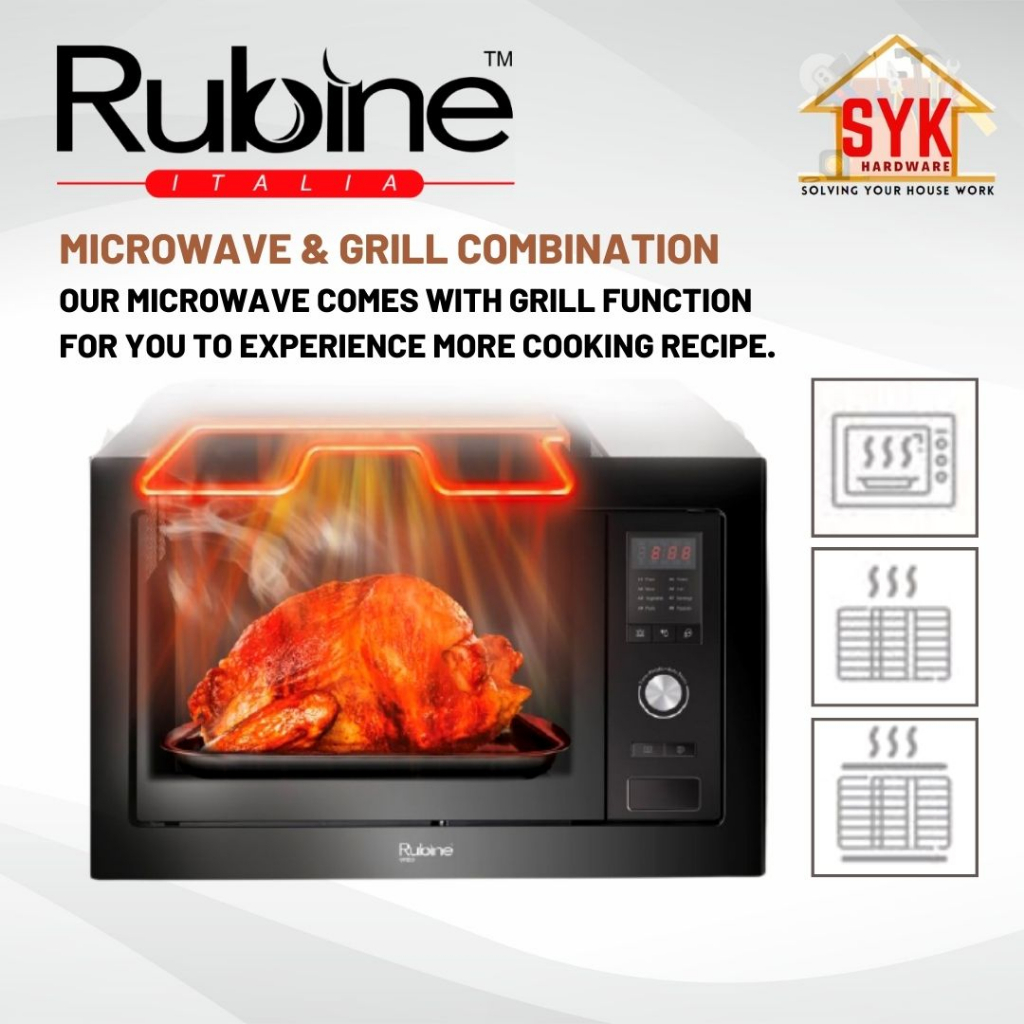 SYK Free Shipping Rubine RBO-CAVO-60BL Build In Oven 60 Liters Electric ...