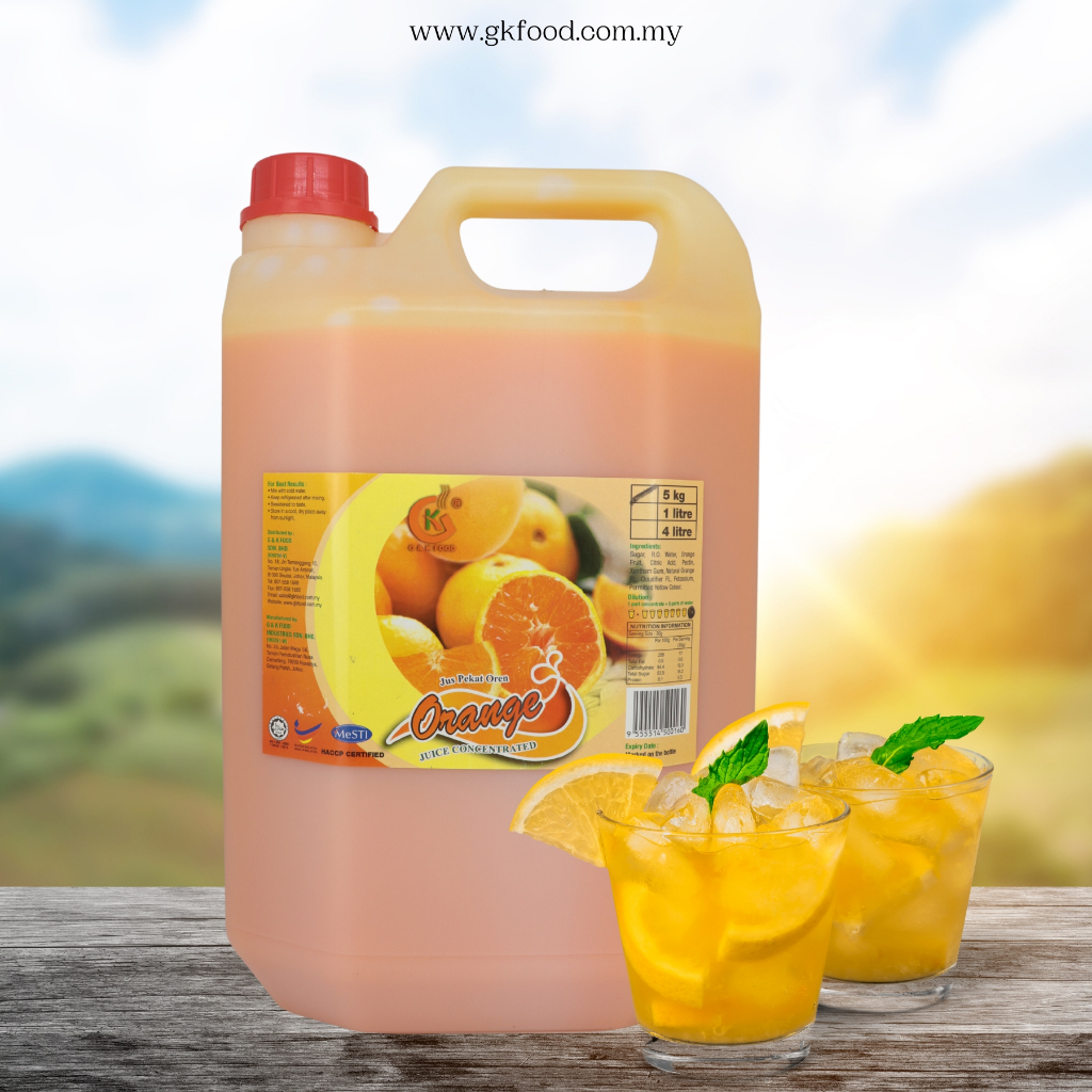 G&K 1:8 Concentrate Orange Juice 5kg(4L) | Jus Oren Pekat Halal | air ...