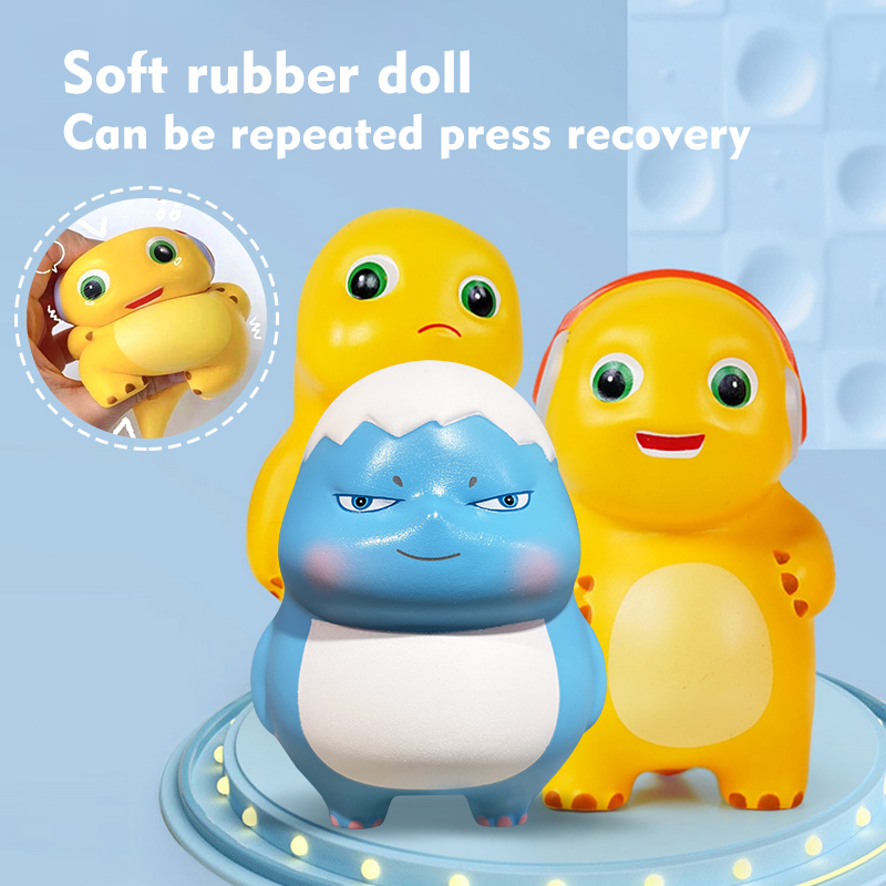 Little Milk Dragon Squishy Toy Stress Relief Toy Dinosaur Elastic Peach ...