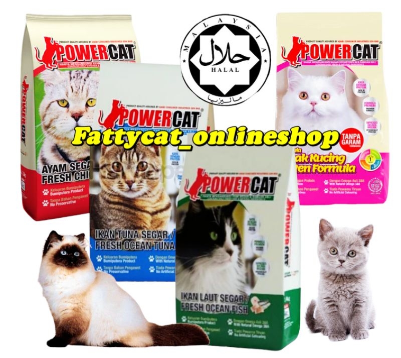 POWERCAT cat food 6.5kg (makanan kucing product Adabi bumiputra ...