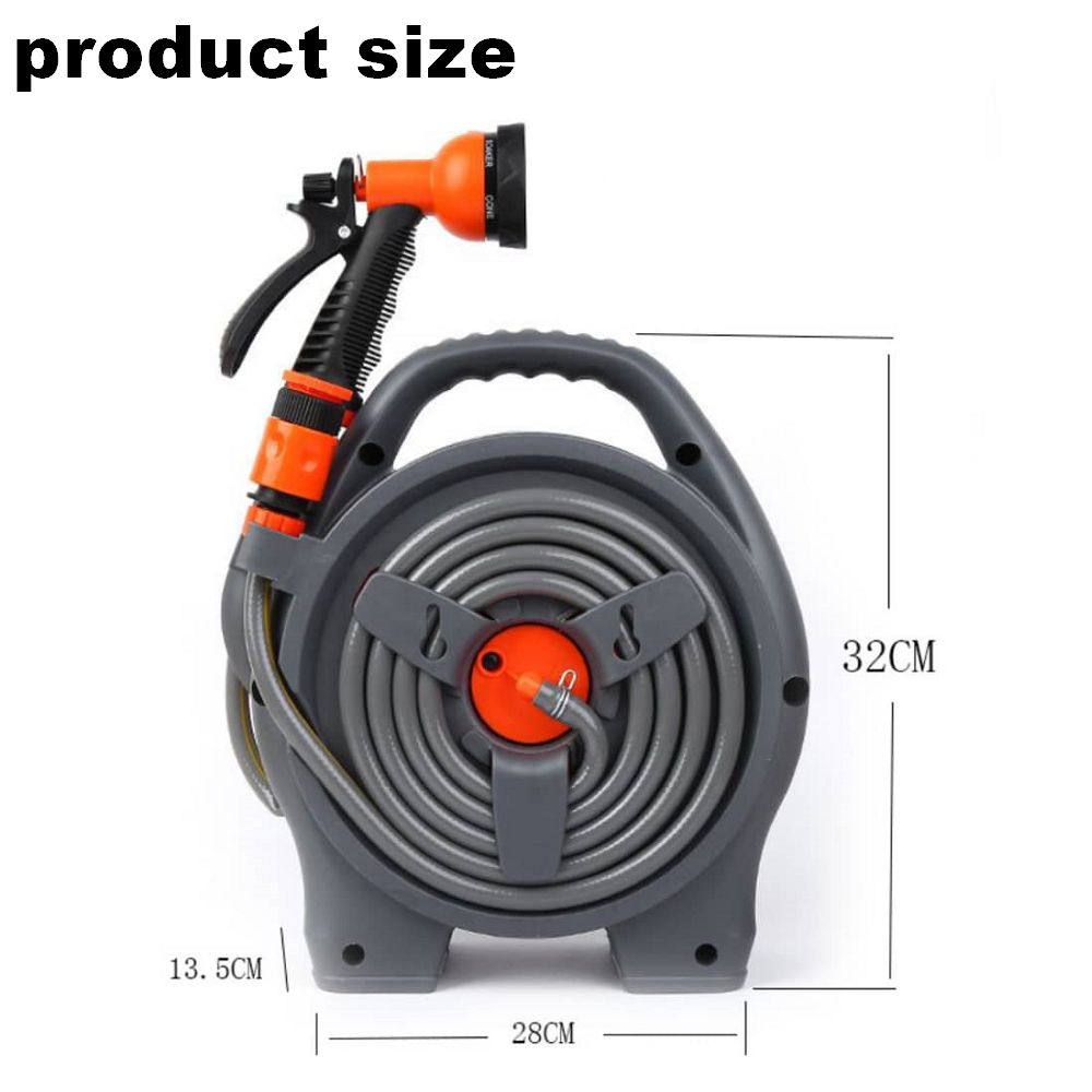 TRENY Mini Hose Reel Set Portable Water Hose Reel Set 12M /Kelkili Hos ...