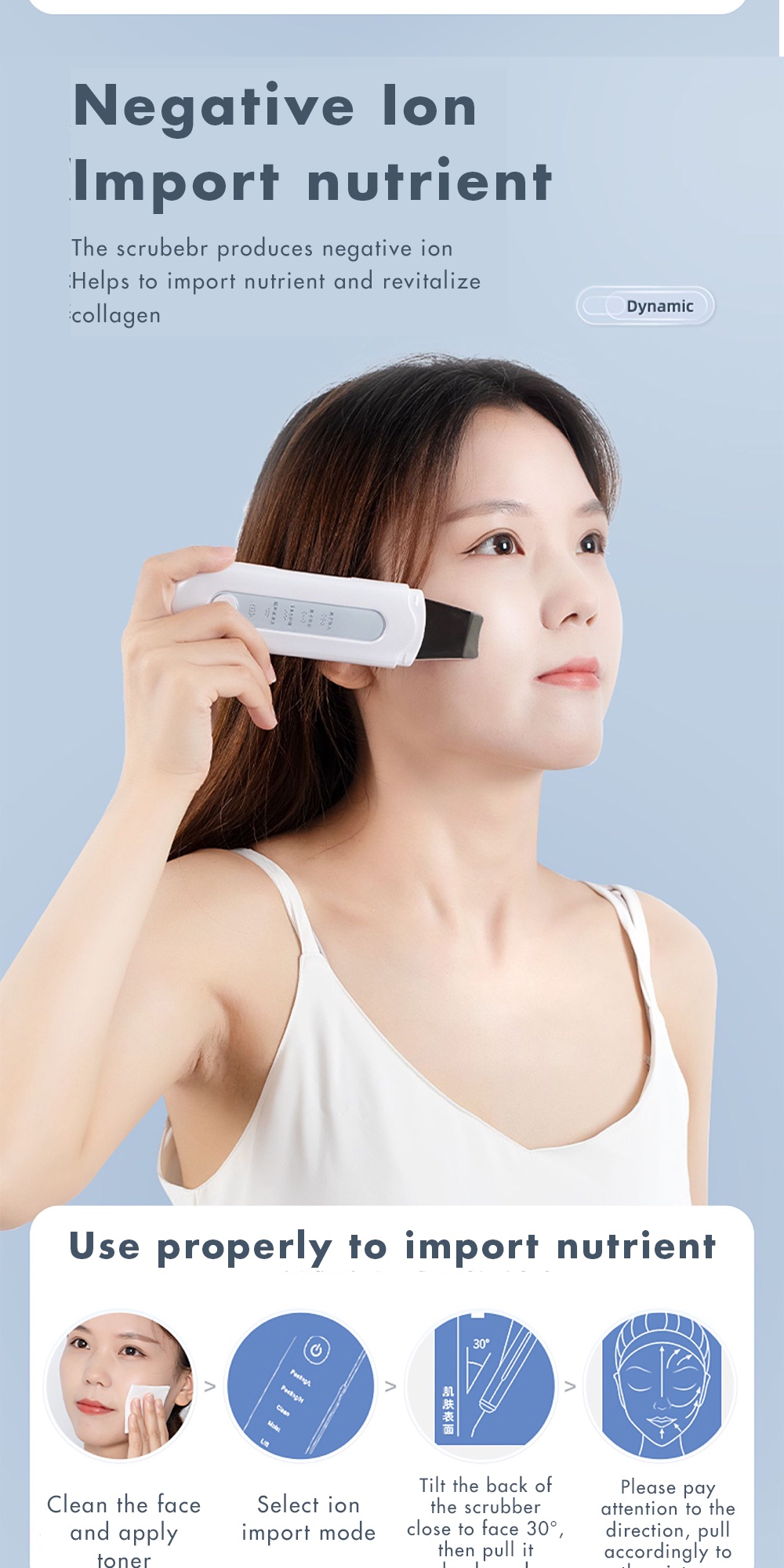 Hisoka ultrasonic skin Scraper Blackhead Remover Acne Remover Facial ...