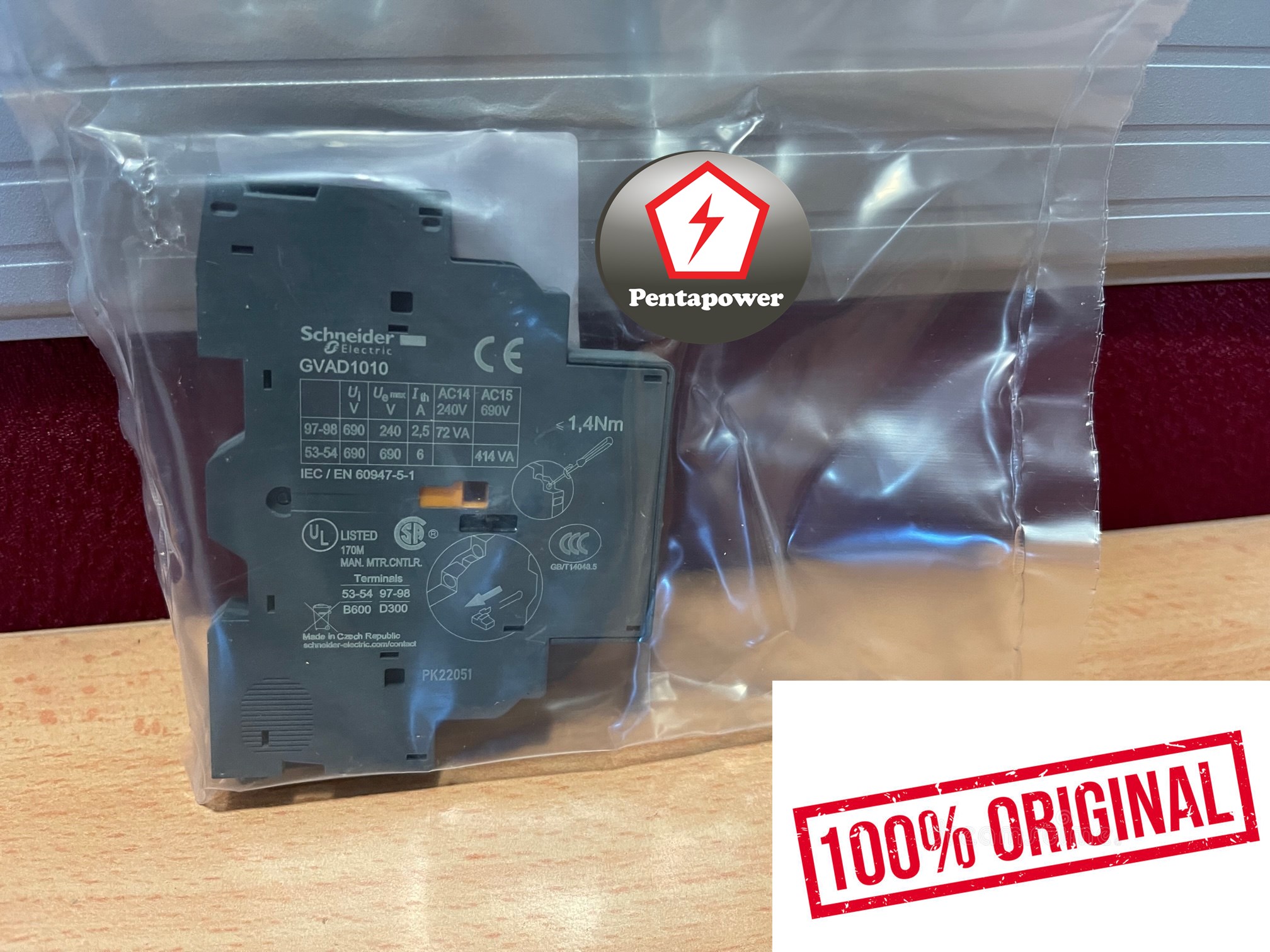 SCHNEIDER GVAD1010 TeSys GV2 & GV3 - auxiliary contact - 1 NO + 1 NO ...