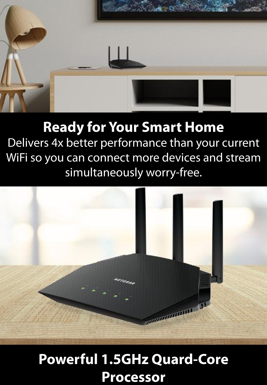 NETGEAR 4-Stream AX1800 WiFi 6 Router (RAX20)-(RAX10-100EUS) | Shopee ...