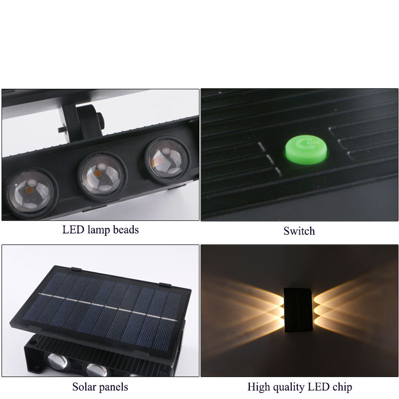 LED Solar Wall Light Outdoor Light AUTO Sensor Light IP65 Waterproof ...