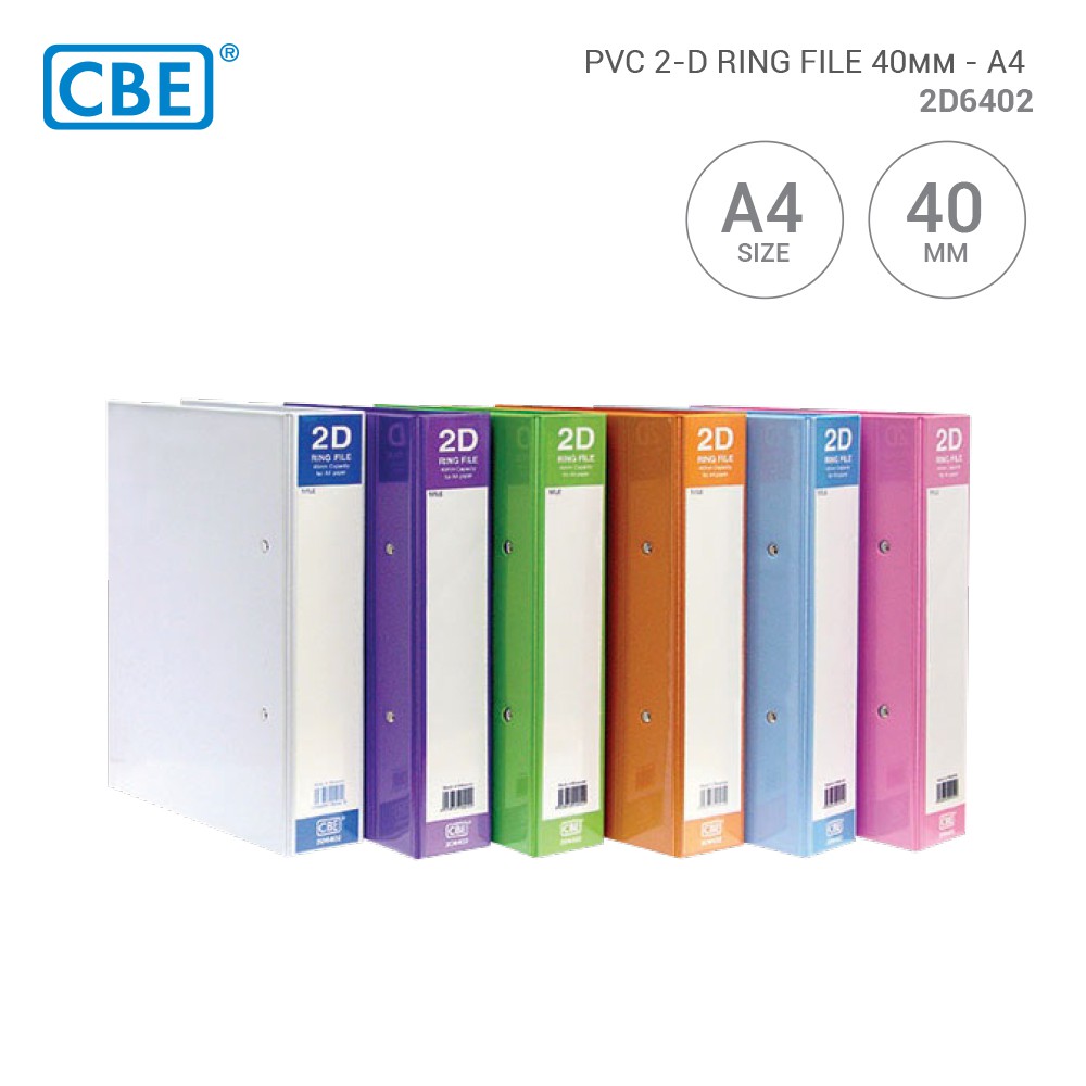 CBE 2D RING FILE 25MM / 40MM / 50MM ( 7 COLOUR ) | Shopee Malaysia