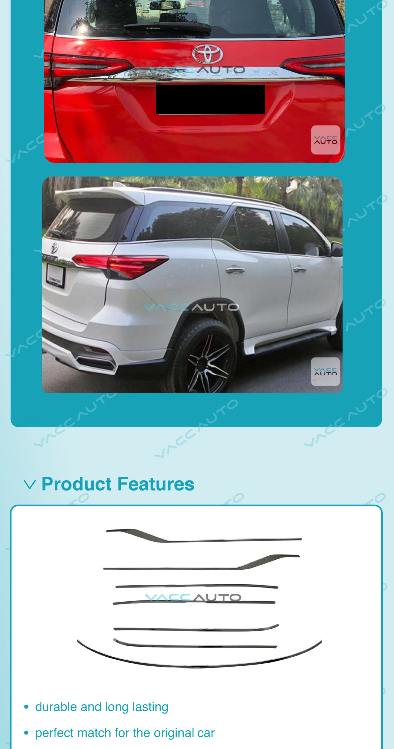Toyota Fortuner Window Chrome Lining Weatherstrip Window Moulding Trim ...