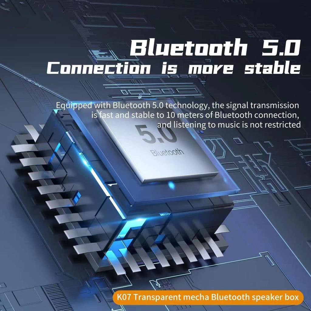 Bluetooth Speaker New Transparent Mech Audio TWS Two-Machine ...